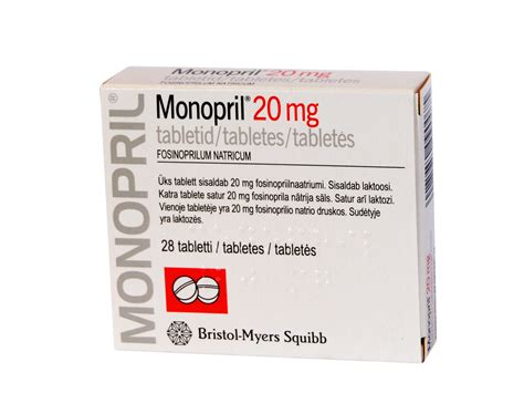 Monopril 20 Mg 20 Tablet Fiyatı