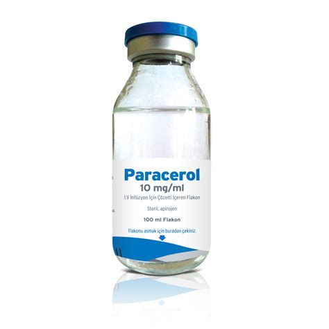 Paracerol 10 Mg/ml Iv Infuzyon Icin Cozelti Iceren 100 Ml 12 Flakon Fiyatı