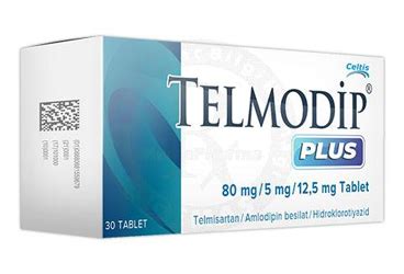Telmodip Plus 80 Mg /10 Mg / 25 Mg Tablet (30 Tablet) Fiyatı