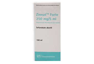 Zinnat Forte 250 Mg/5 Ml 100 Ml Suspansiyon Hazirlamak Icin Granul Fiyatı